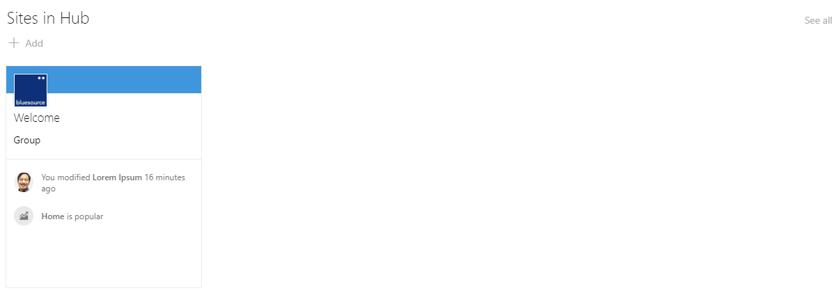 SharePoint Online Hub Site – My SharePoint Log