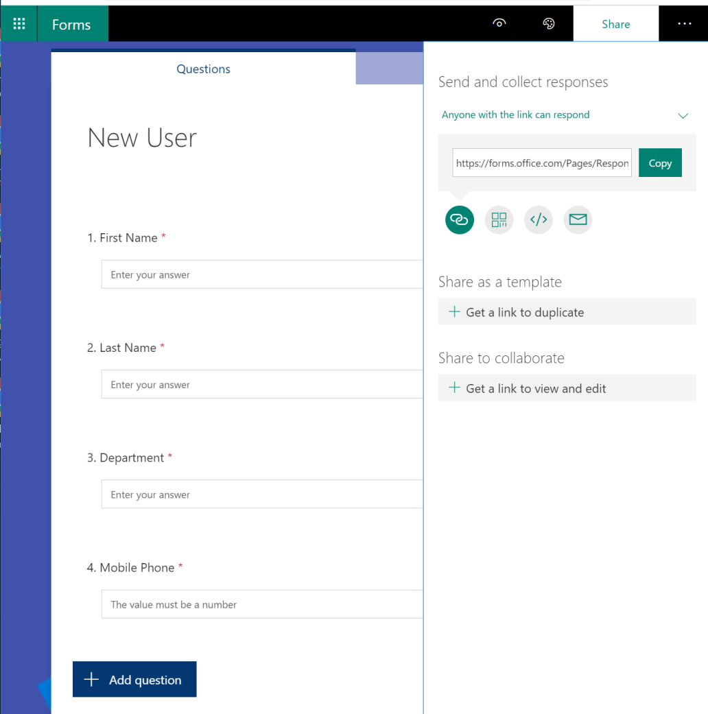 Office365 User Onboarding – MS Forms, Flow, SharePoint Online and Azure ...