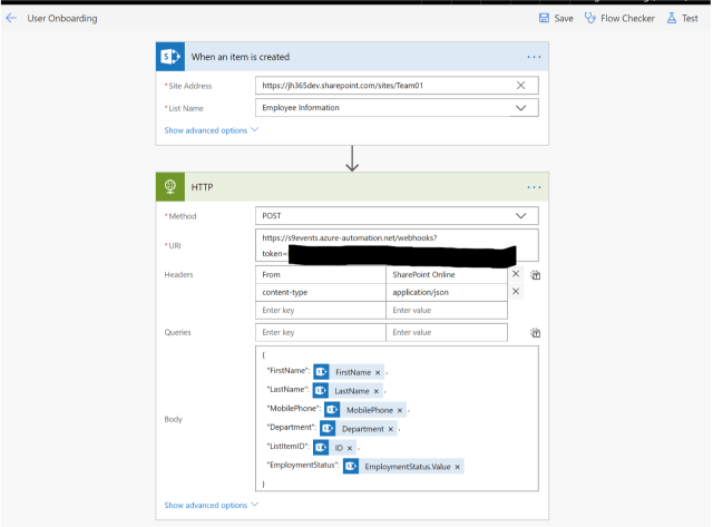 Office365 User Onboarding – MS Forms, Flow, SharePoint Online and Azure ...