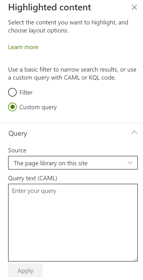 SharePoint Online Highlighted Content Webpart & MMD – My SharePoint Log